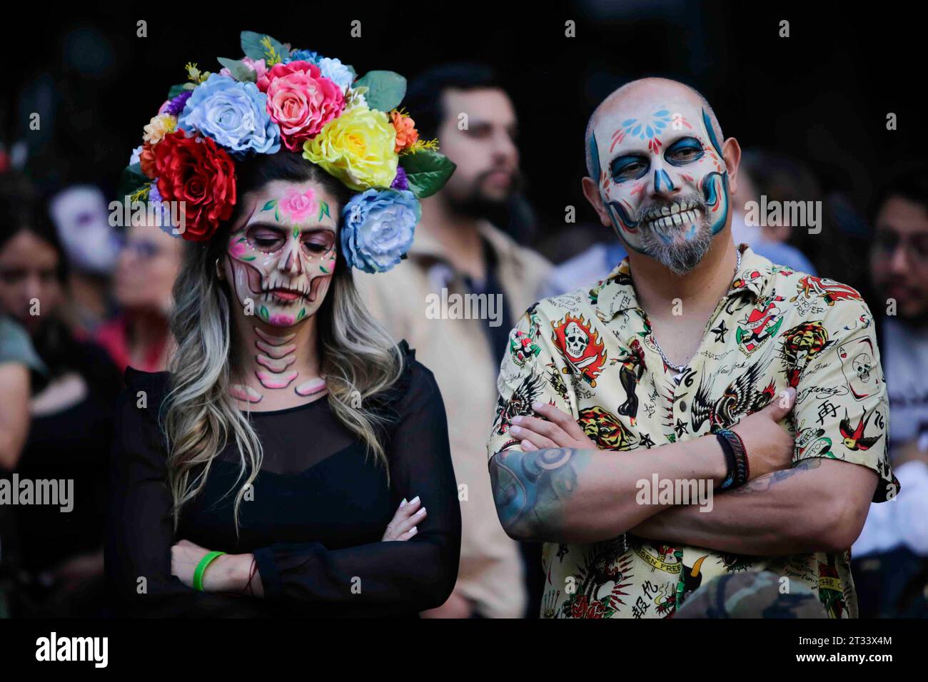 Mexico City, Mexico City, Mexico. 23rd Oct, 2023. Foreign couple ...