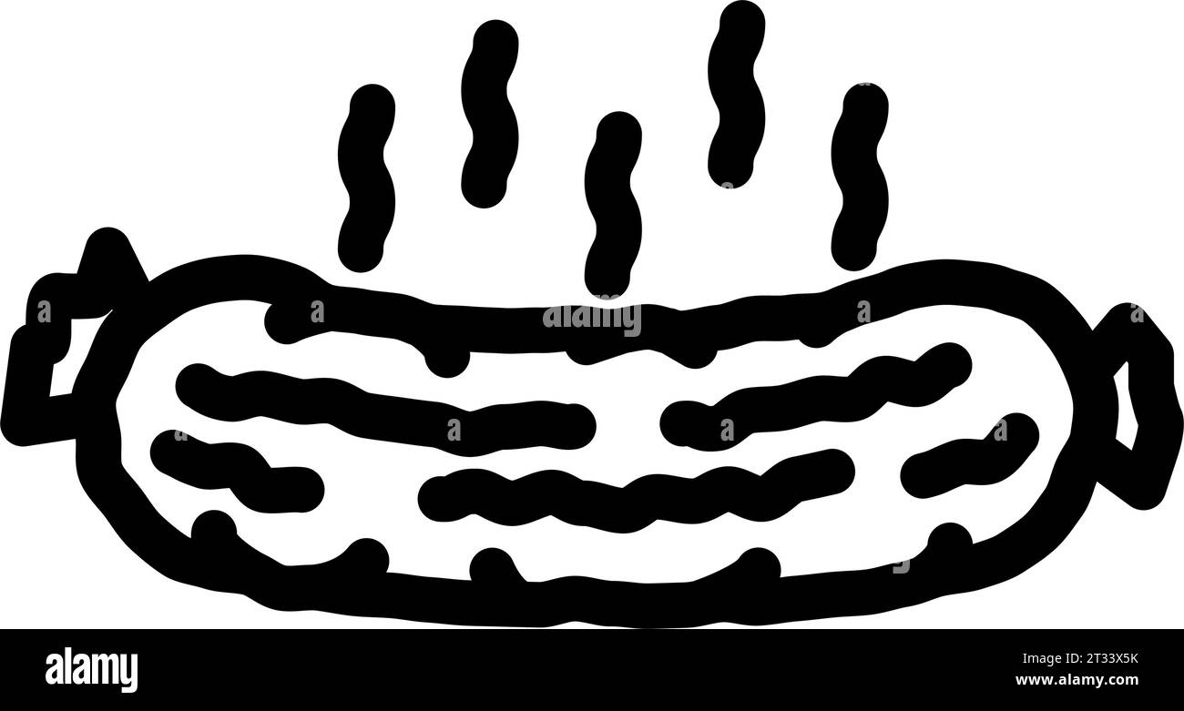 sausage smoked line icon vector illustration Stock Vector Image & Art ...