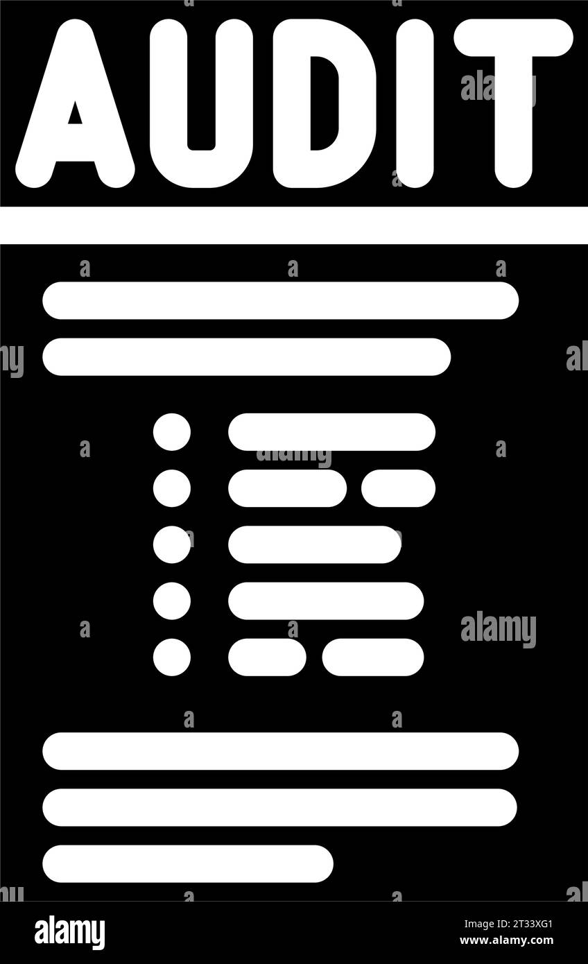audit checklist glyph icon vector illustration Stock Vector Image & Art ...