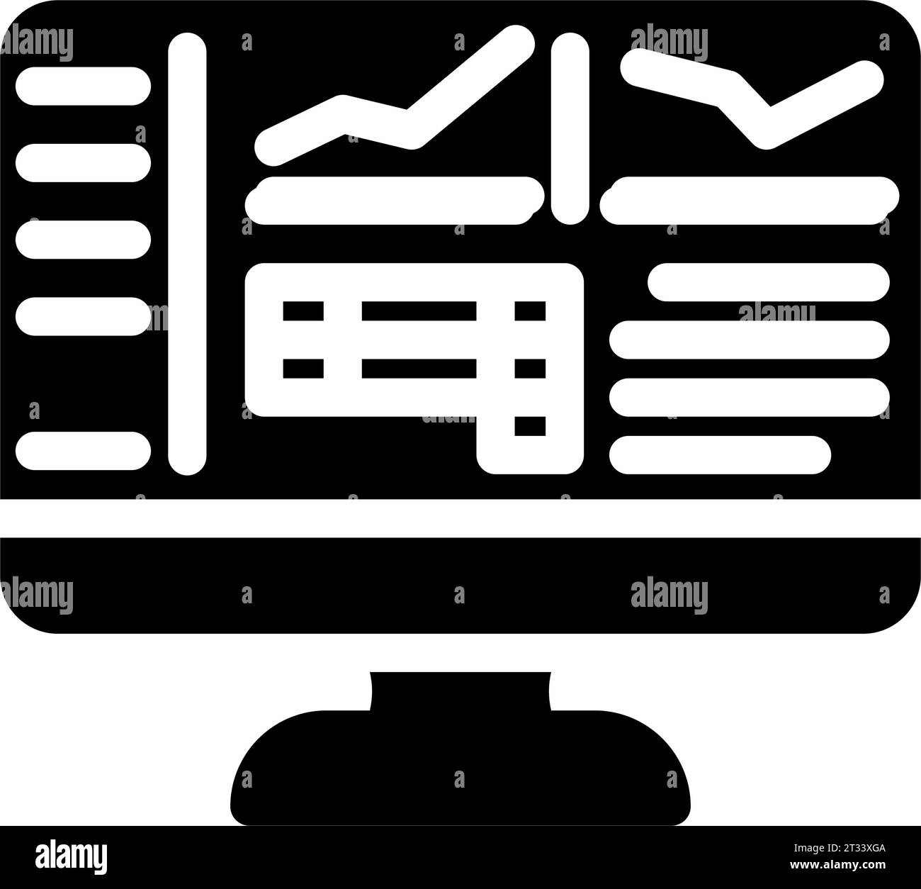 accounting software glyph icon vector illustration Stock Vector Image ...