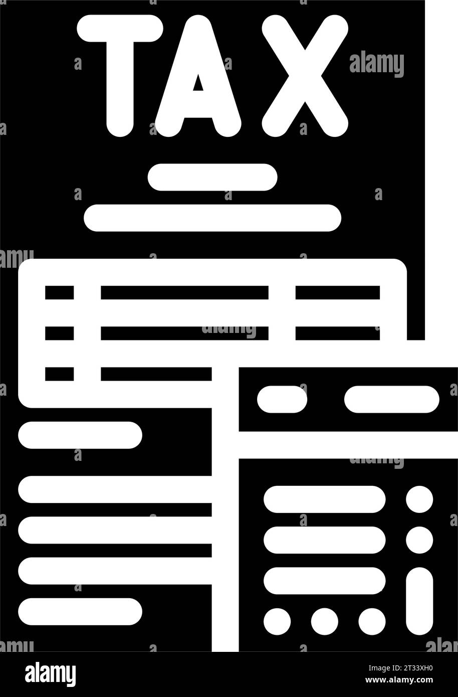 tax calculation glyph icon vector illustration Stock Vector Image & Art ...