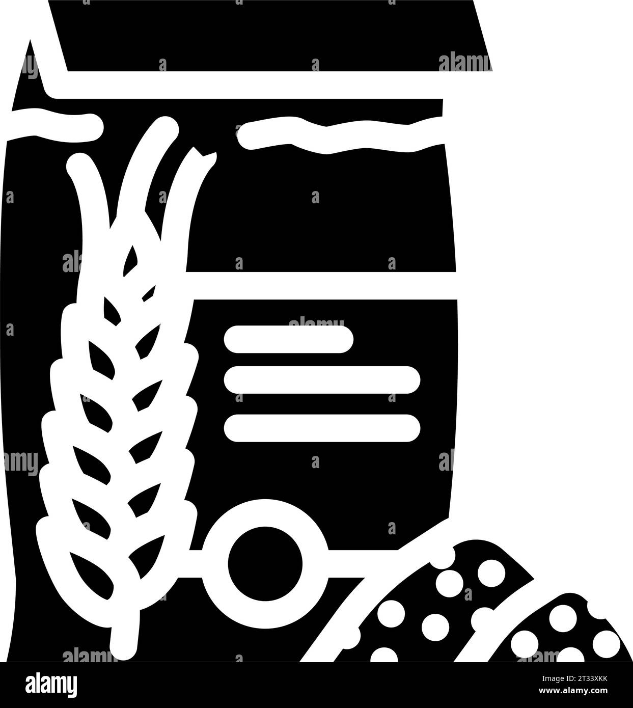 flour barley glyph icon vector illustration Stock Vector Image & Art ...