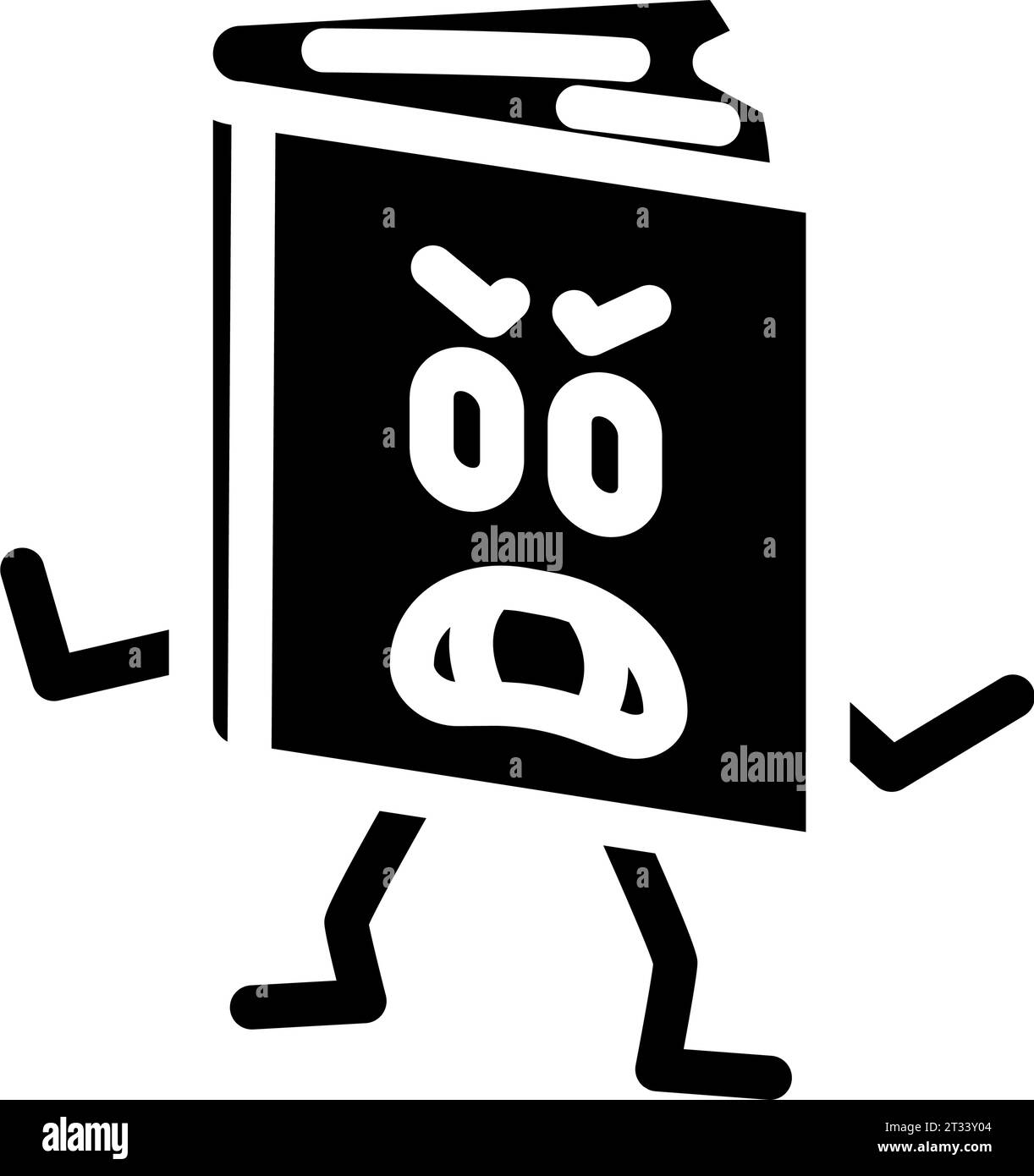 literature book character glyph icon vector illustration Stock Vector ...