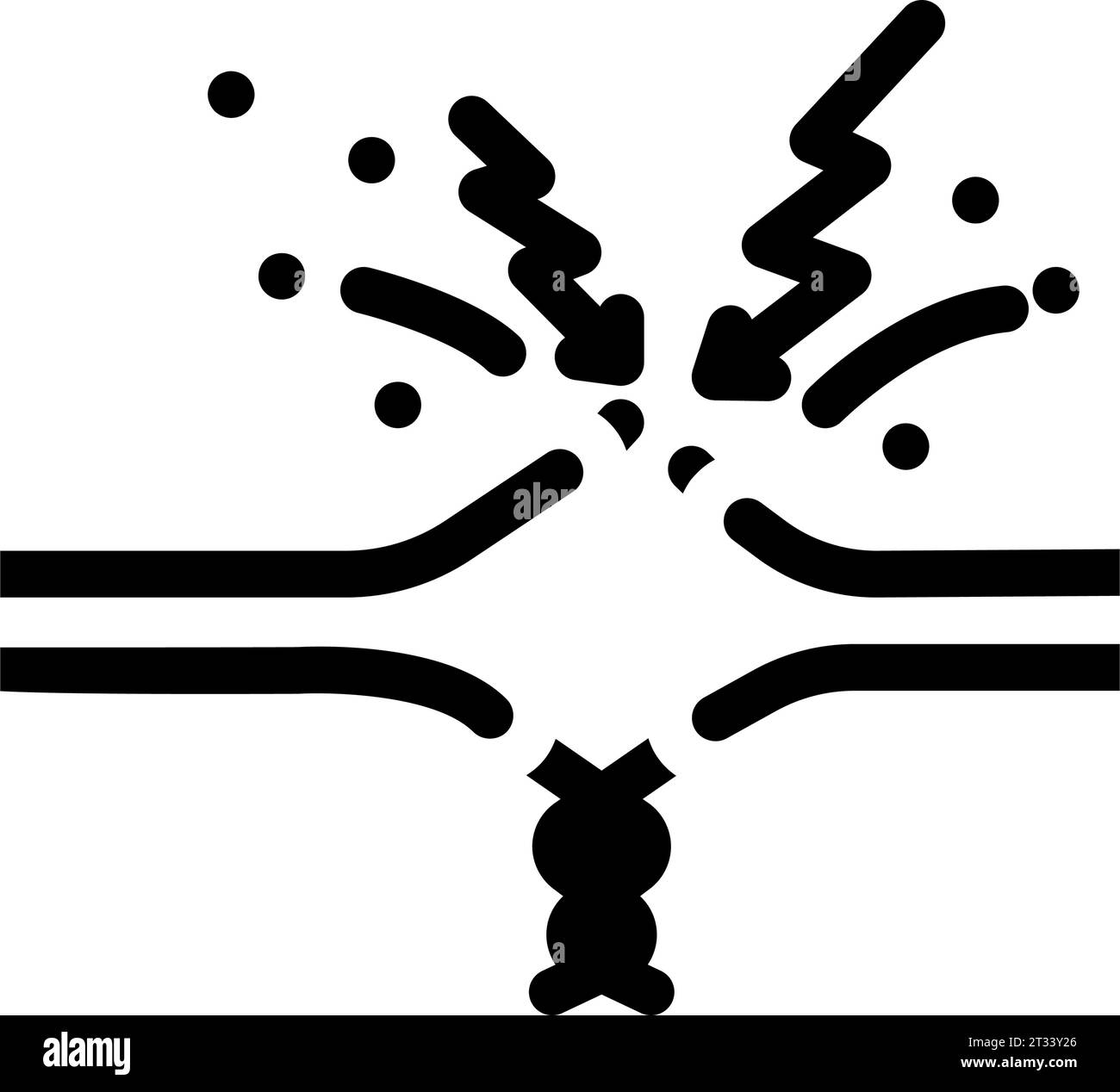 dangerous electricity glyph icon vector illustration Stock Vector Image ...