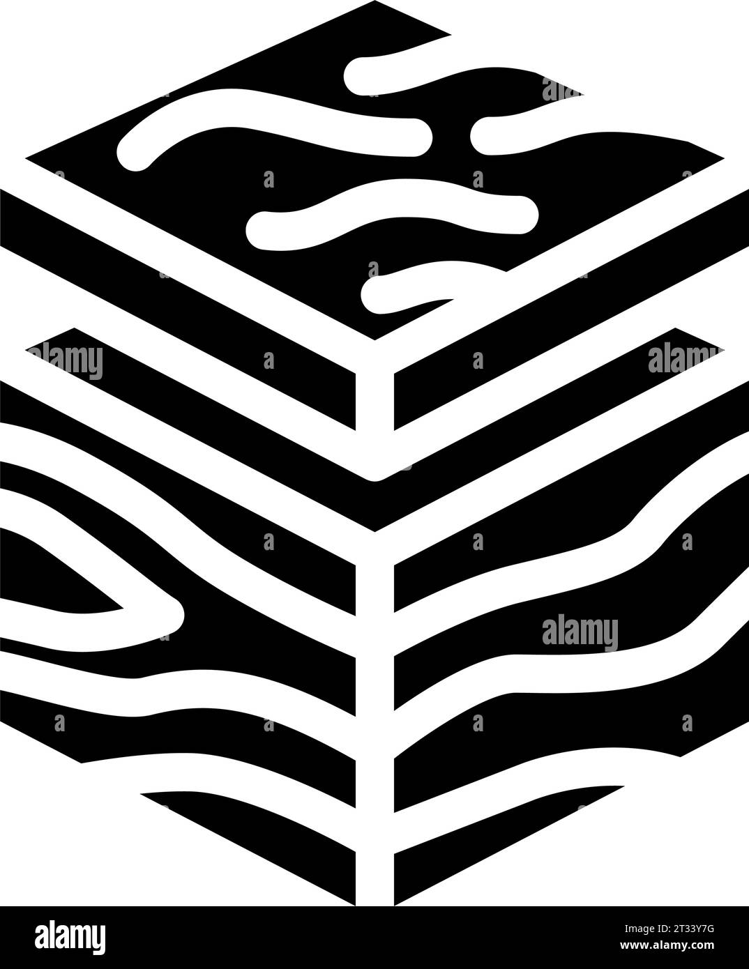 geological modeling glyph icon vector illustration Stock Vector Image ...