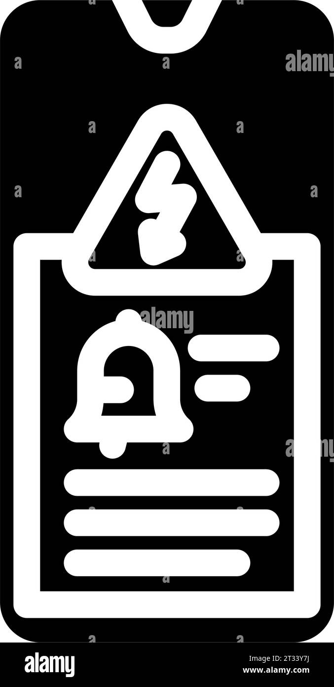 alert electricity glyph icon vector illustration Stock Vector Image ...