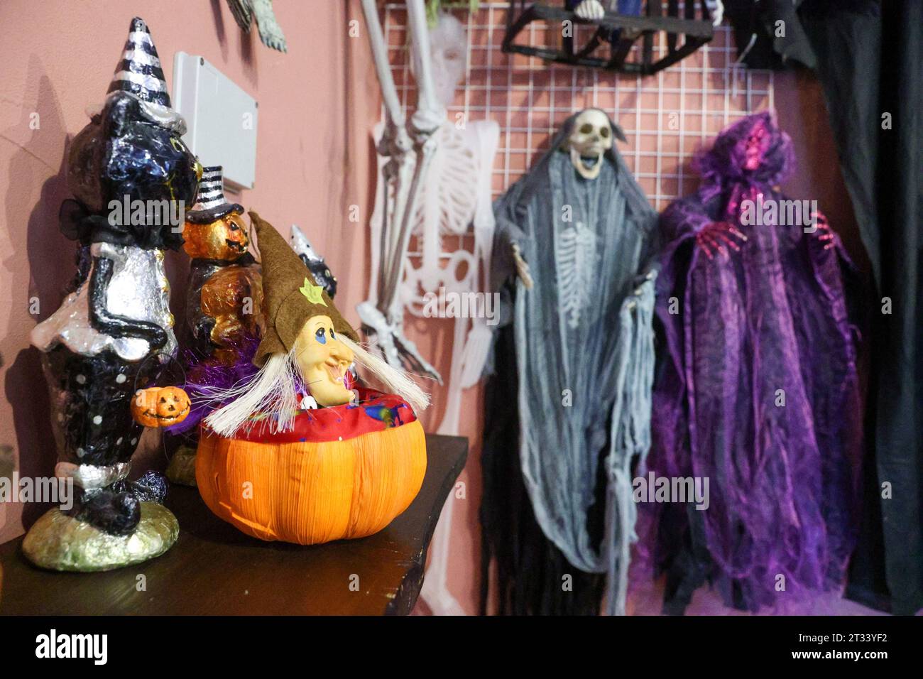 20.10.2023. Russia. Moscow. Costumes and decorations for the Feast of ...
