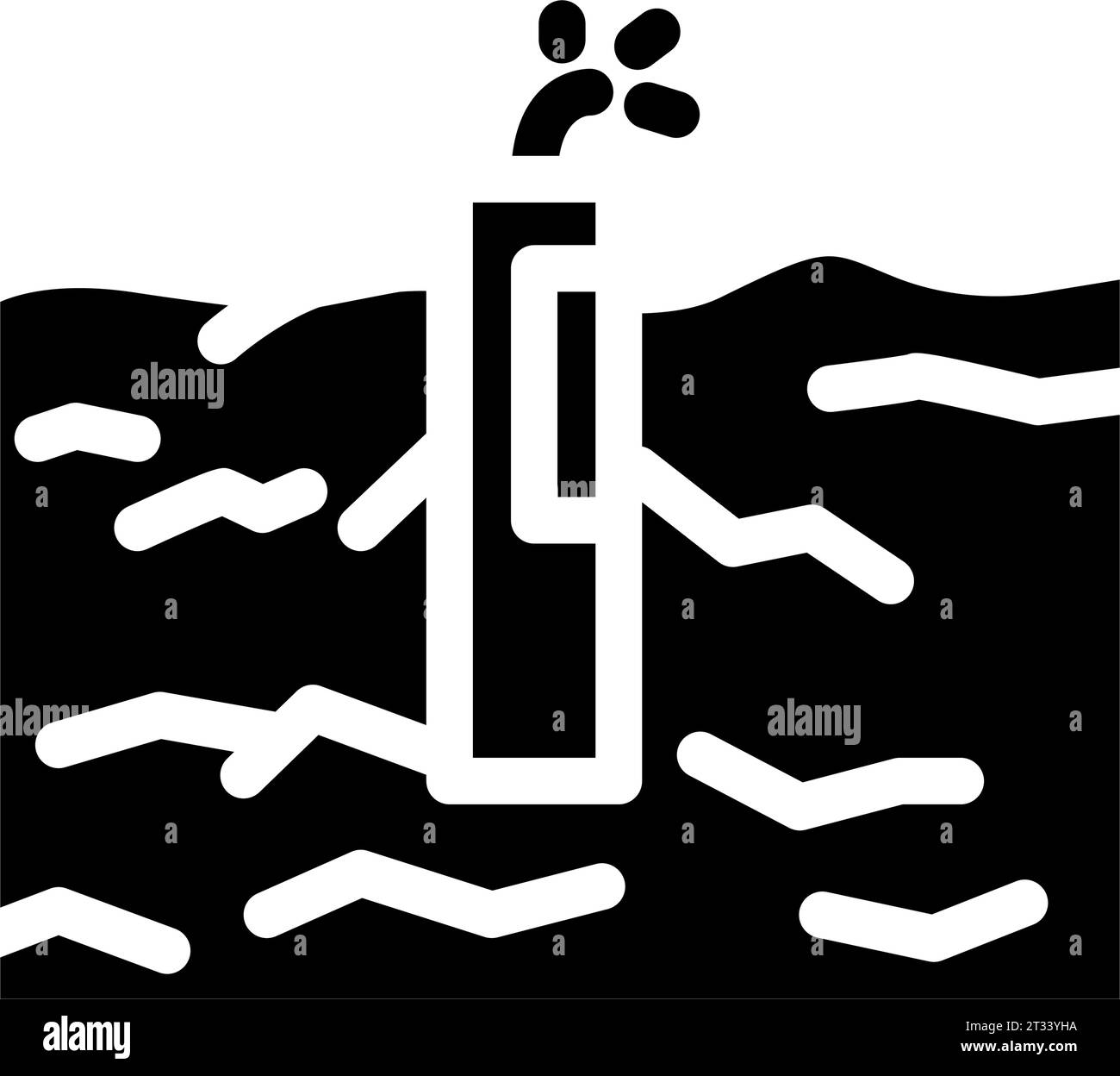 rock blasting mining glyph icon vector illustration Stock Vector Image ...