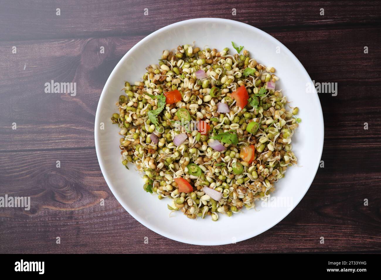 Sprouted moong beans. Protein rich salad. Healthy snack items. Sprouted ...