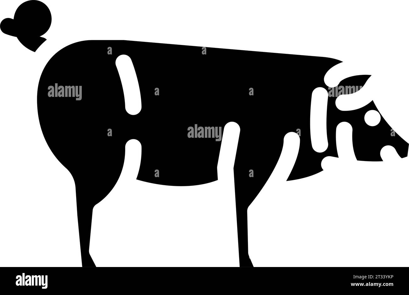 iberico pig breed glyph icon vector illustration Stock Vector Image ...