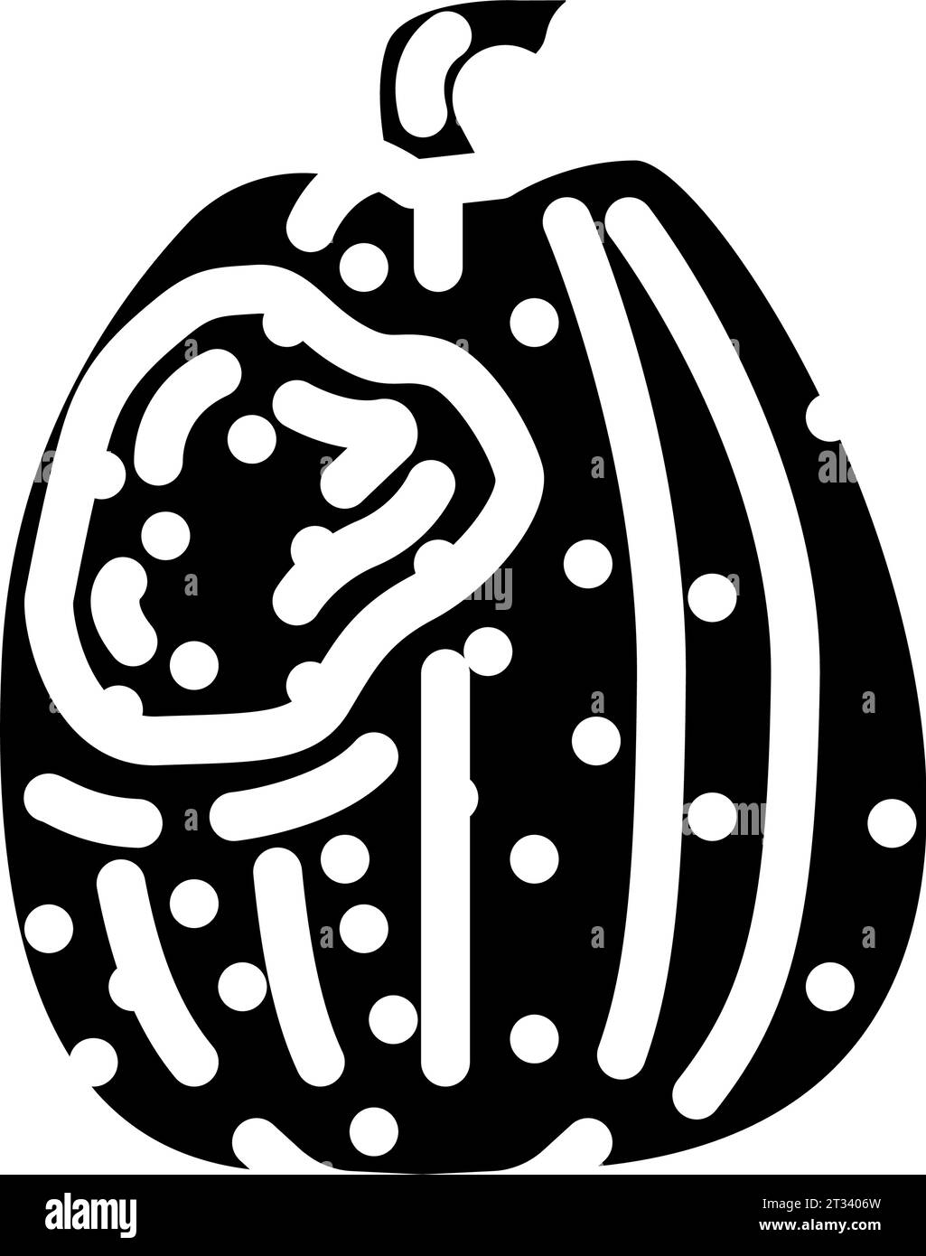 pumpkin rotten food glyph icon vector illustration Stock Vector Image ...