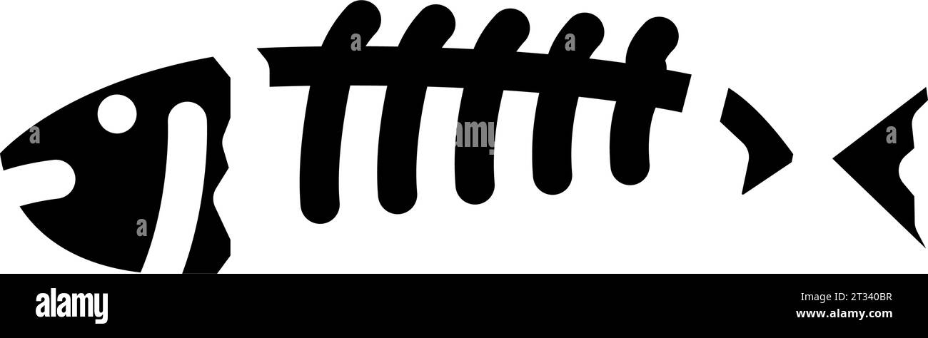 fish rotten food glyph icon vector illustration Stock Vector Image ...