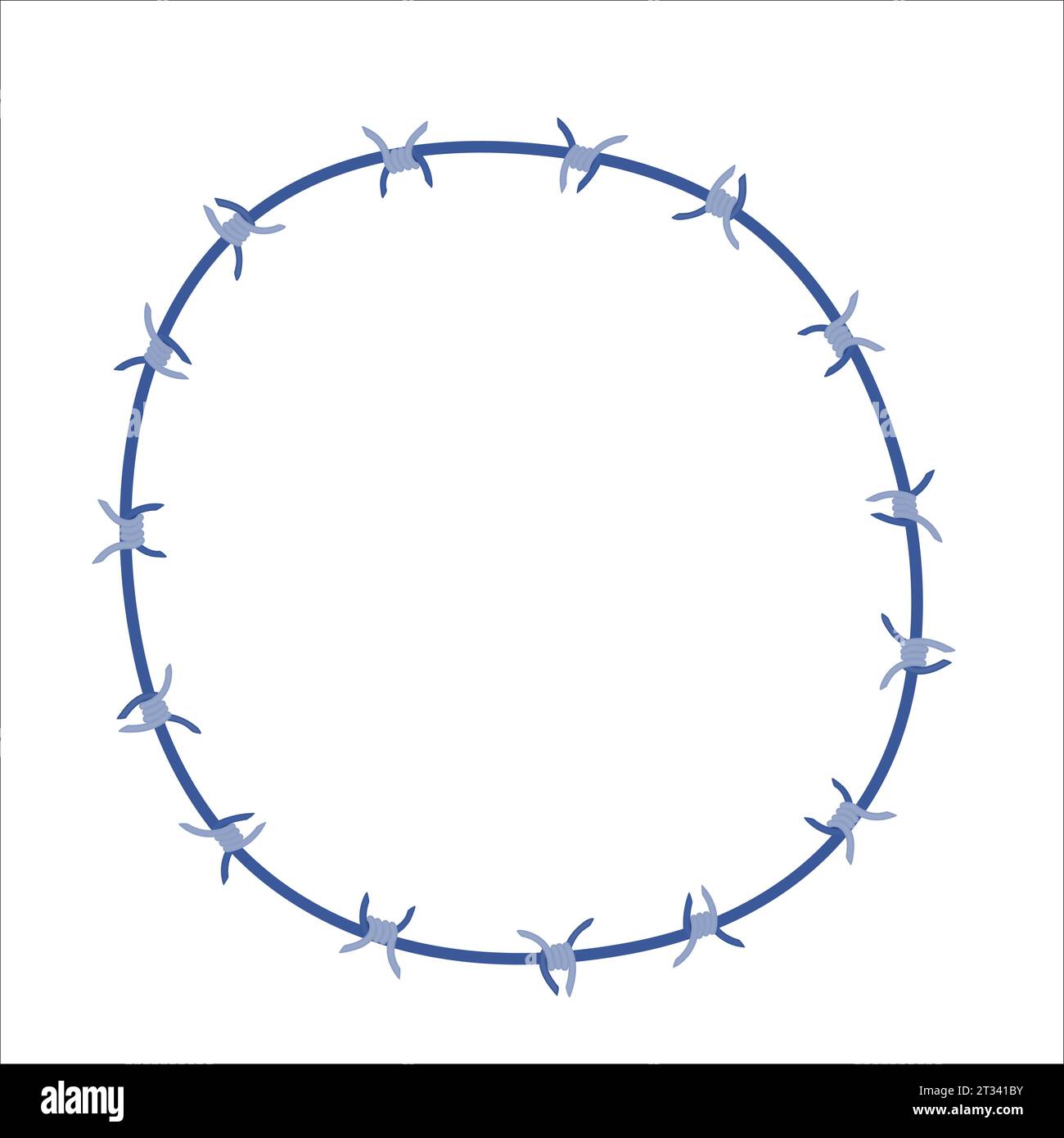 Sharp barbed wire fence barrier frame illustration Stock Vector Image ...