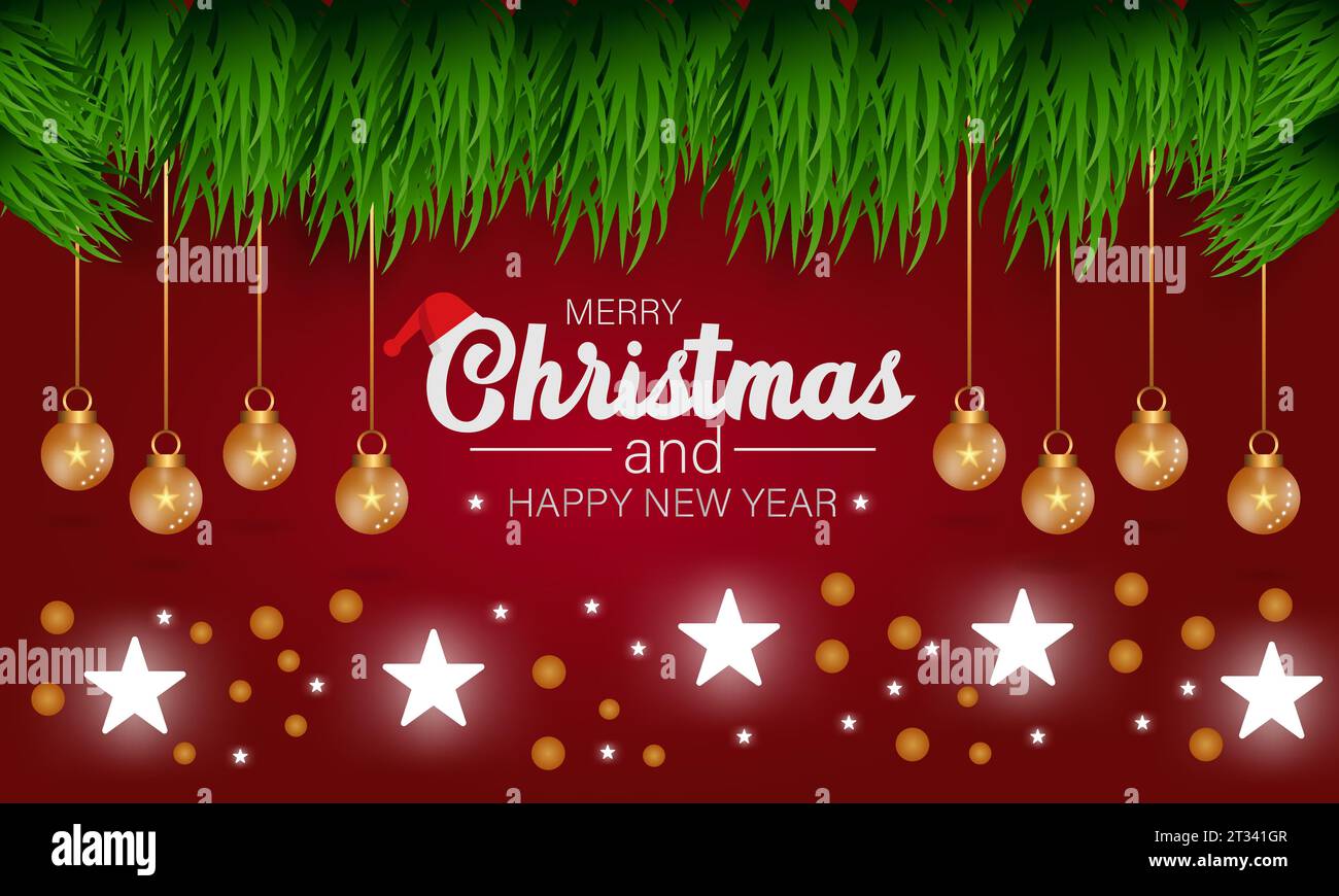 Christmas Day Celebration banner. Joyful Holiday Xmas Party Concept ...