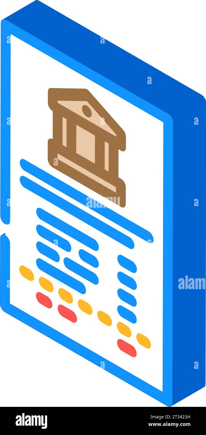 bank reconciliation isometric icon vector illustration Stock Vector ...