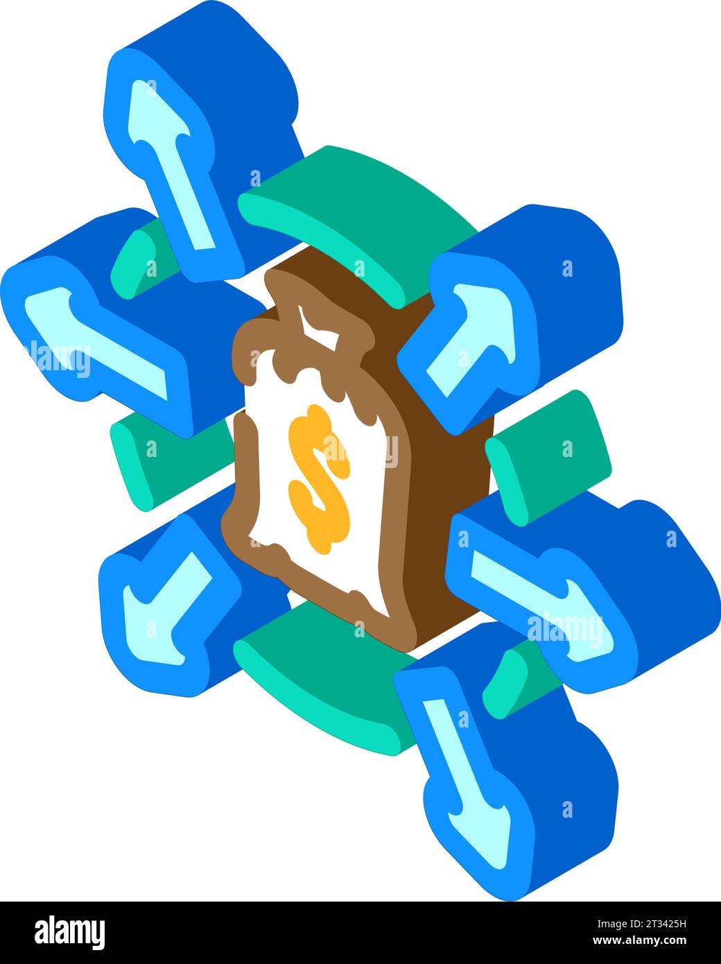 expense tracking isometric icon vector illustration Stock Vector Image ...