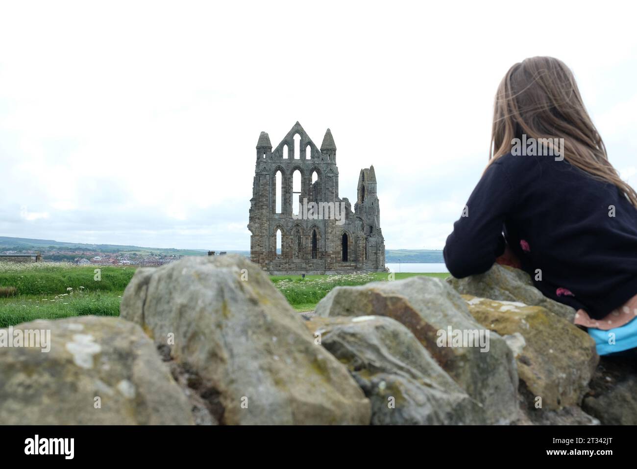 Whitby gothic abbey in Yorkshire, Britain. UK Stock Photo - Alamy