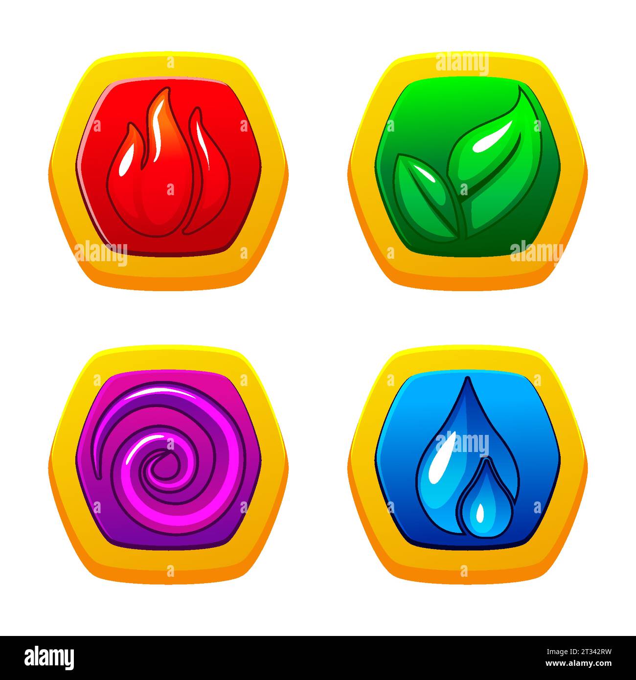 Four elements nature fire, air, earth and water Stock Vector Image ...