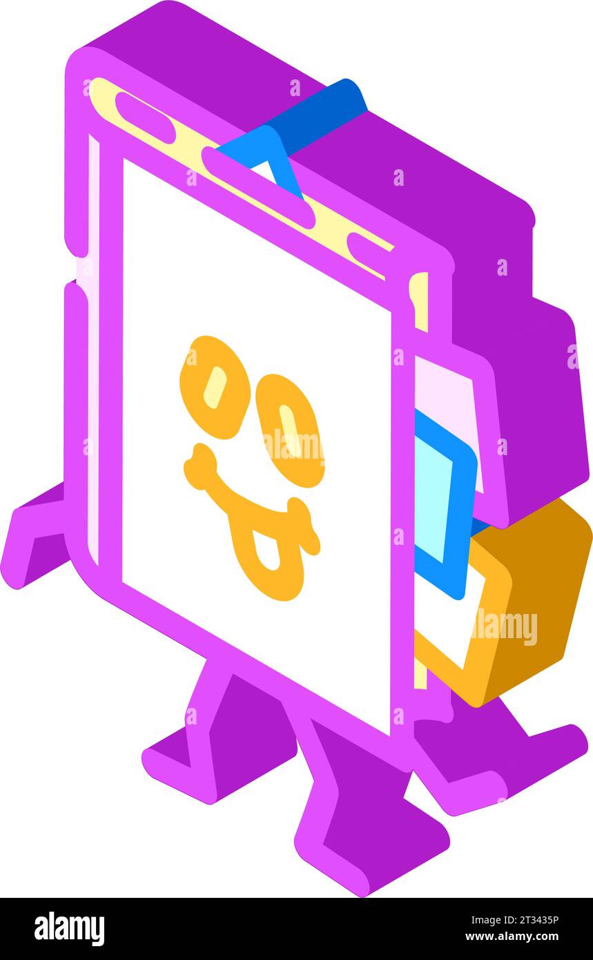 knowledge book character isometric icon vector illustration Stock ...