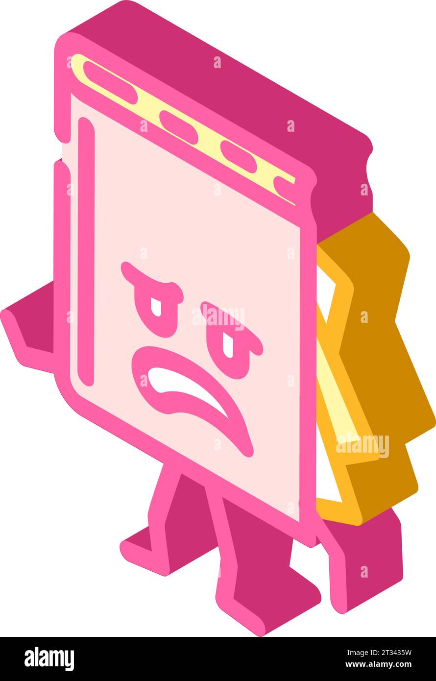 funny book character isometric icon vector illustration Stock Vector ...