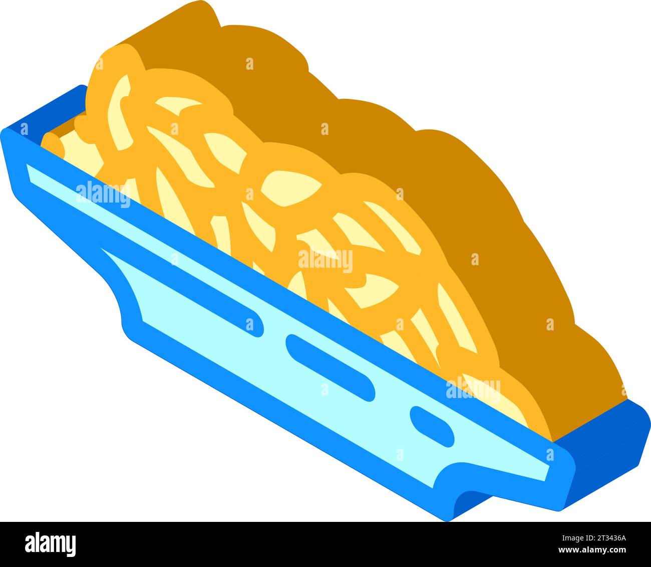 barley grain pile unpeeled isometric icon vector illustration Stock ...