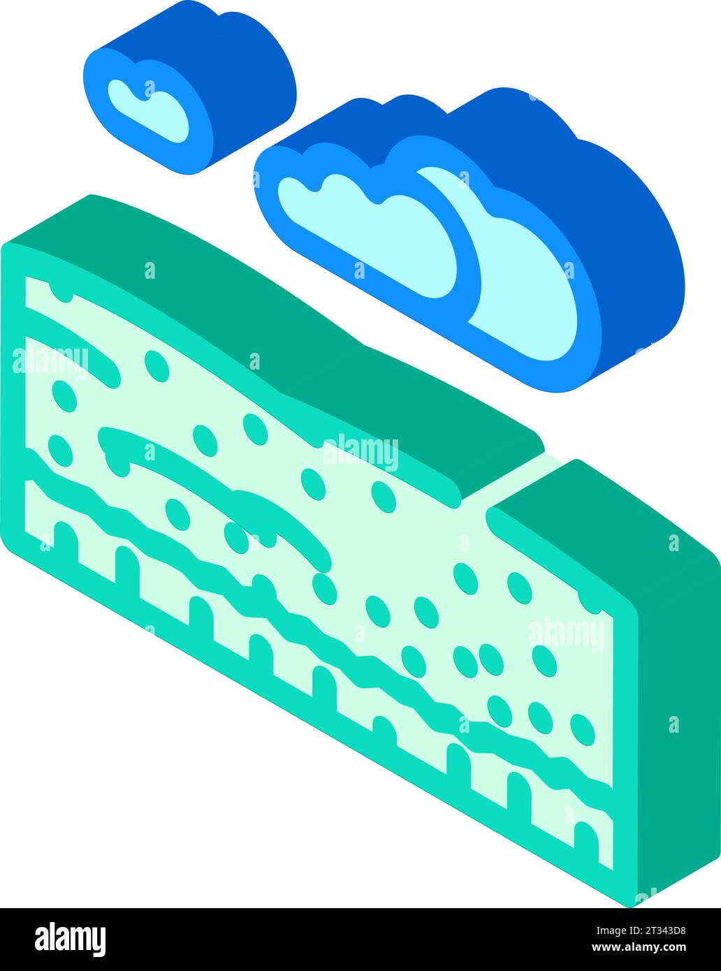 field barley green isometric icon vector illustration Stock Vector ...