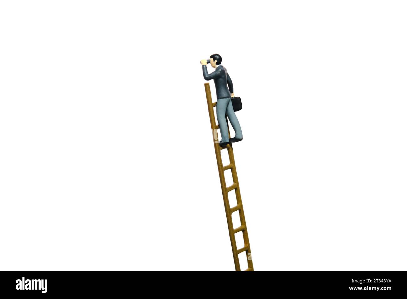 Miniature tiny people toy figure photography. Businessmen climb the ...