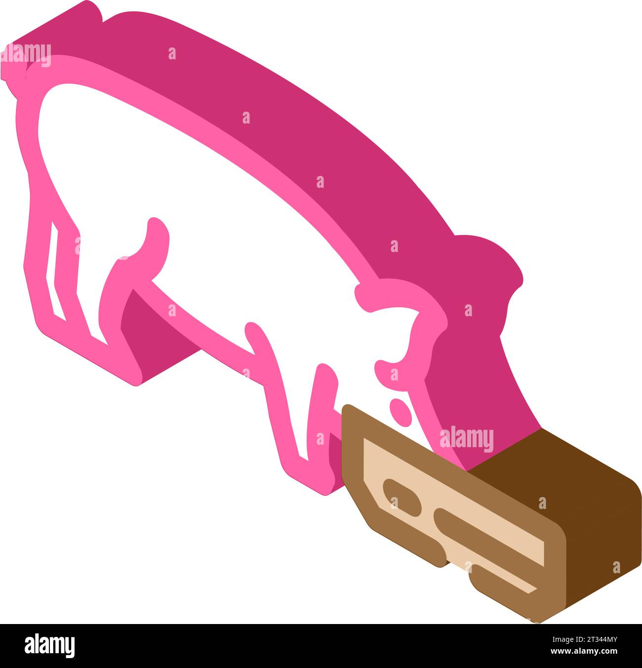pig feeding farm isometric icon vector illustration Stock Vector Image ...