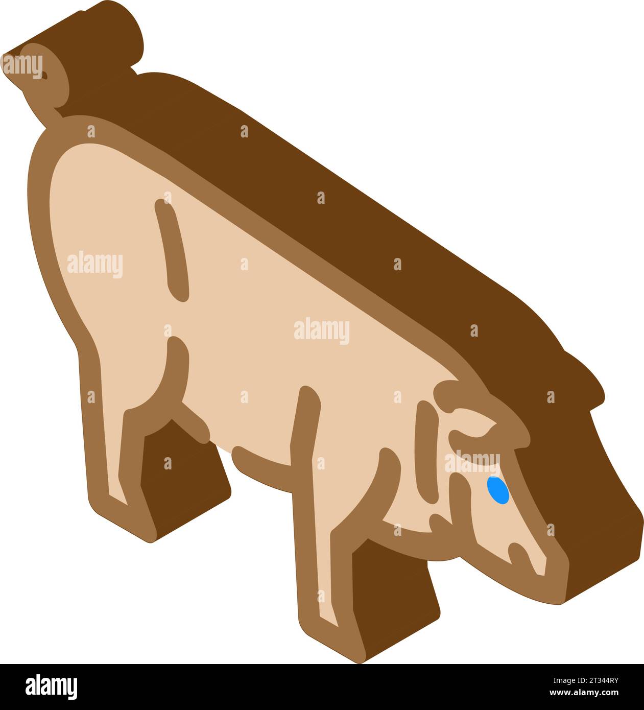 iberico pig breed isometric icon vector illustration Stock Vector Image ...