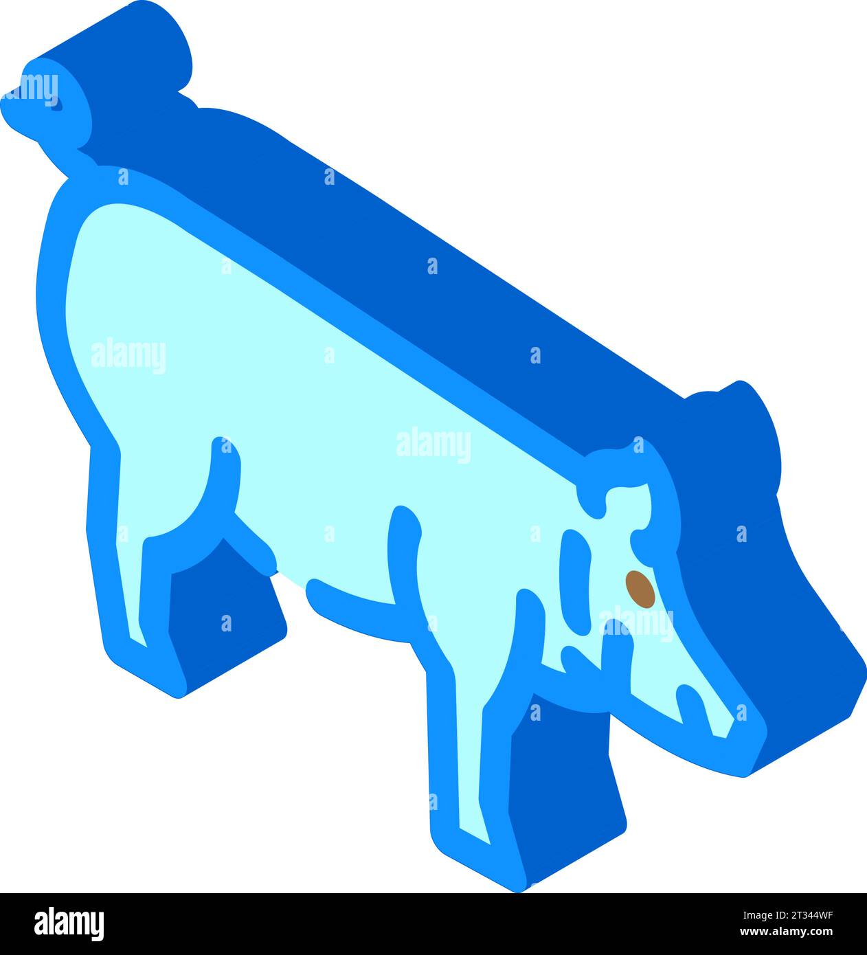 yorkshire pig breed isometric icon vector illustration Stock Vector ...