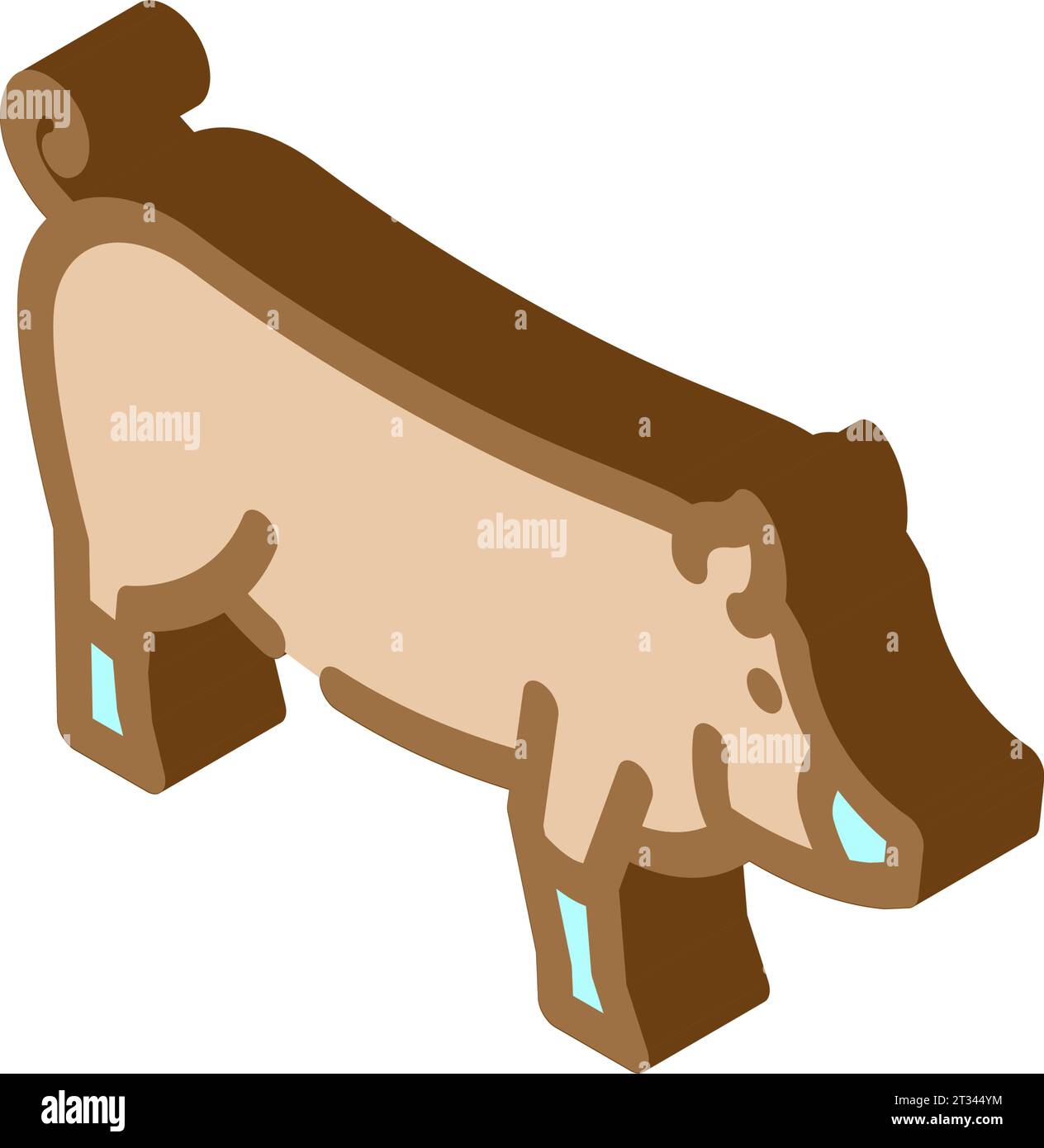 berkshire pig breed isometric icon vector illustration Stock Vector ...