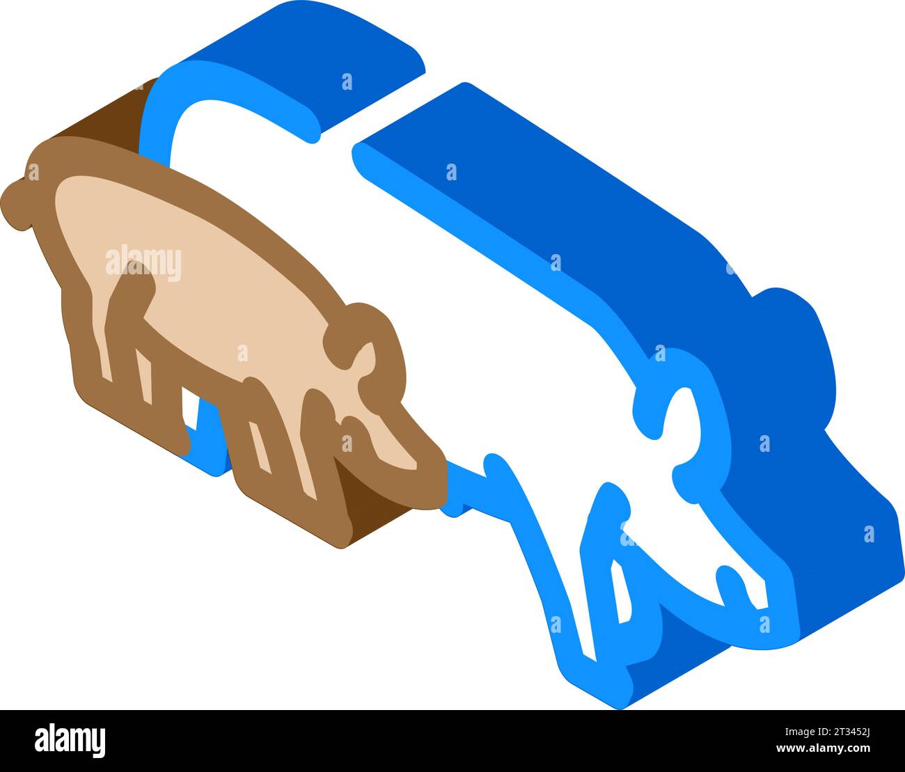 pig piglets farm isometric icon vector illustration Stock Vector Image ...