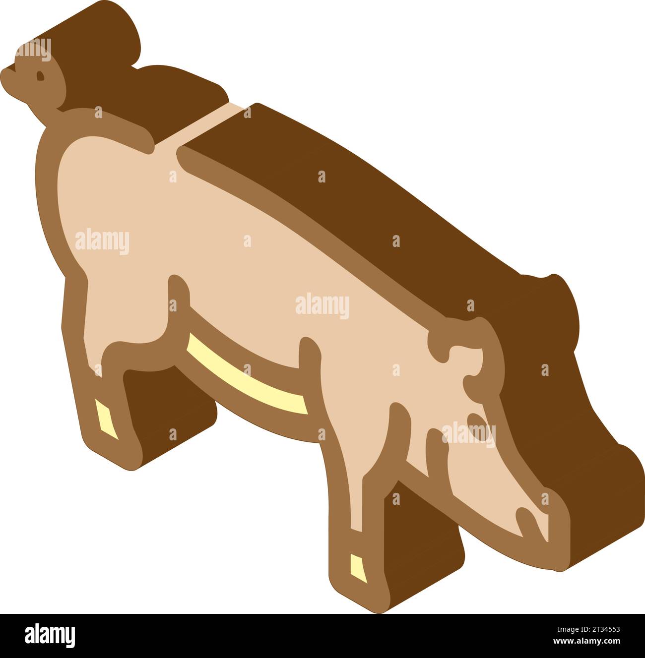 duroc pig breed isometric icon vector illustration Stock Vector Image ...