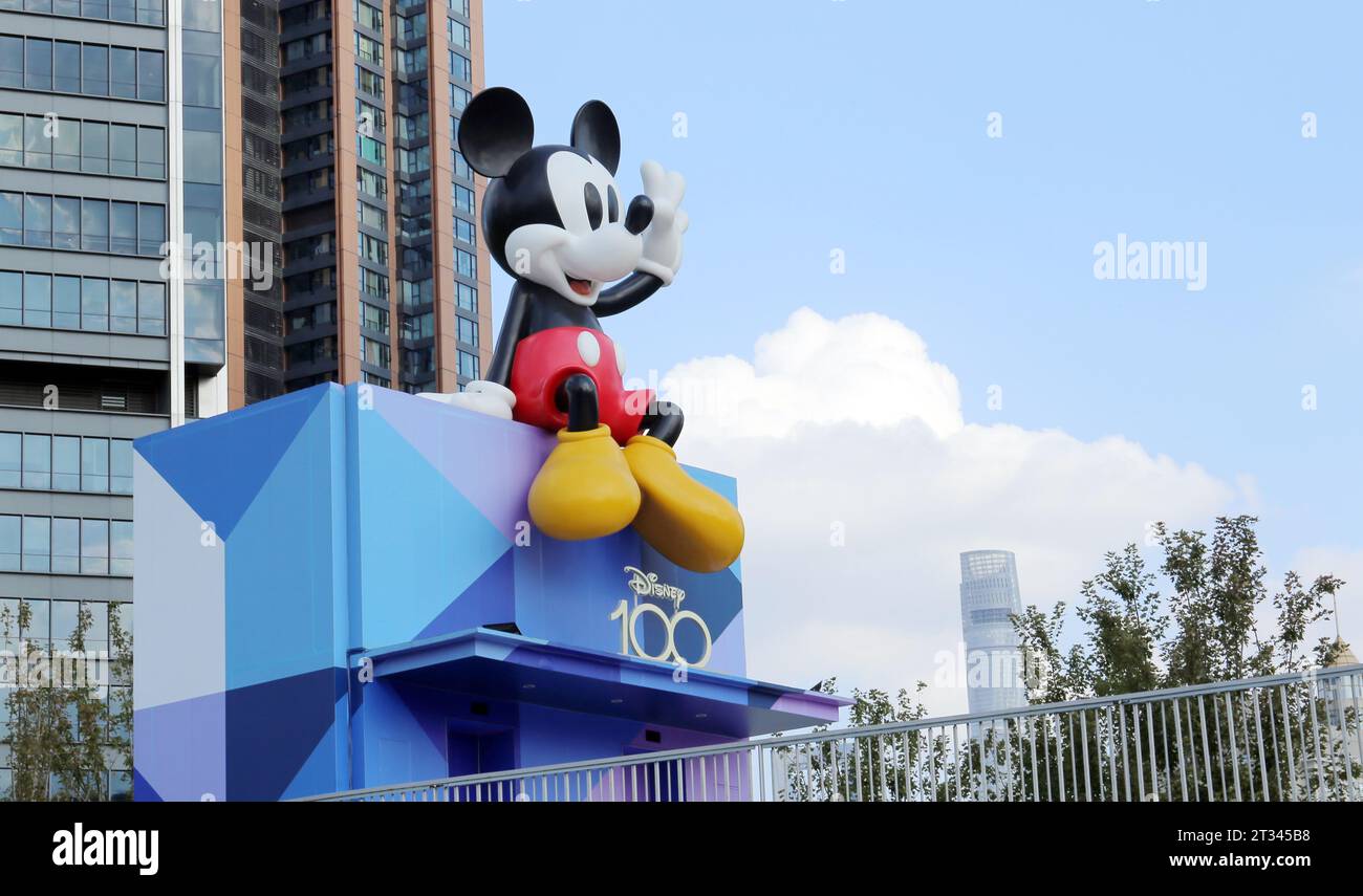 SHANGHAI, CHINA - OCTOBER 22, 2023 - A commemorative sculpture of ...