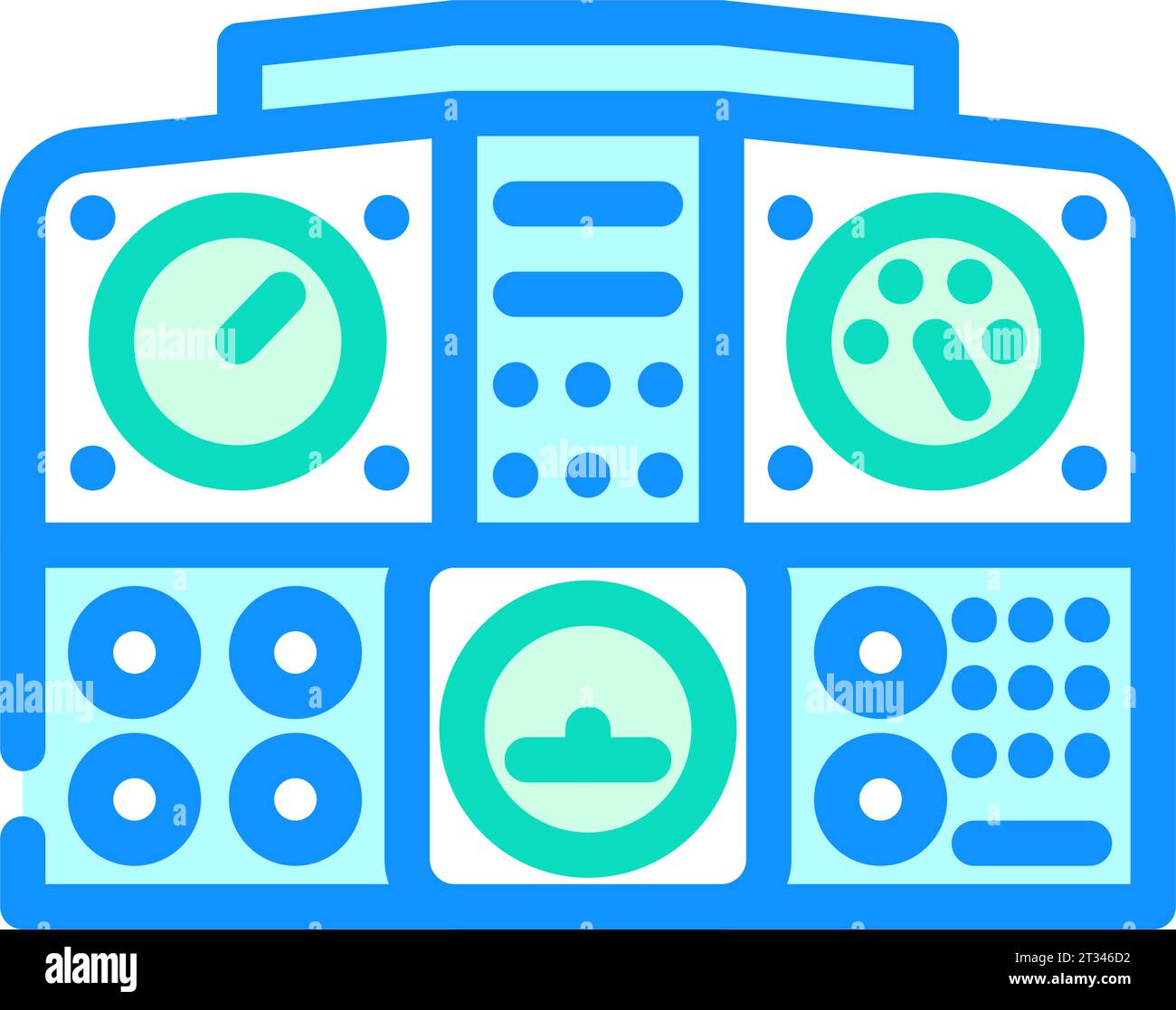 instrument panel aircraft color icon vector illustration Stock Vector ...