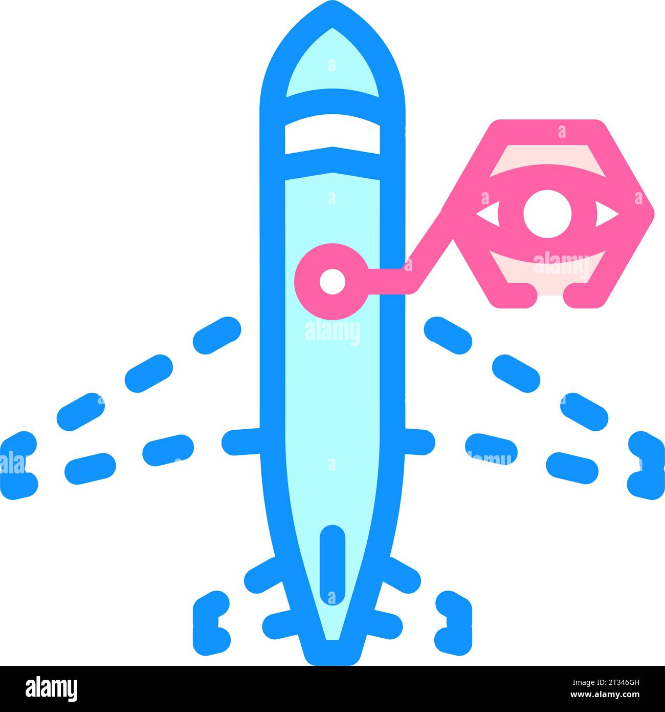 fuselage examination aircraft color icon vector illustration Stock ...