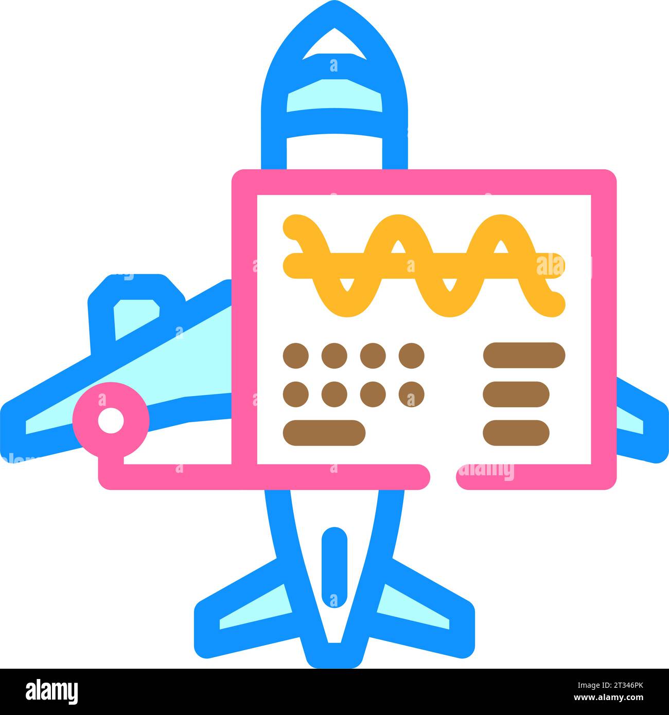 wiring check aircraft color icon vector illustration Stock Vector Image ...