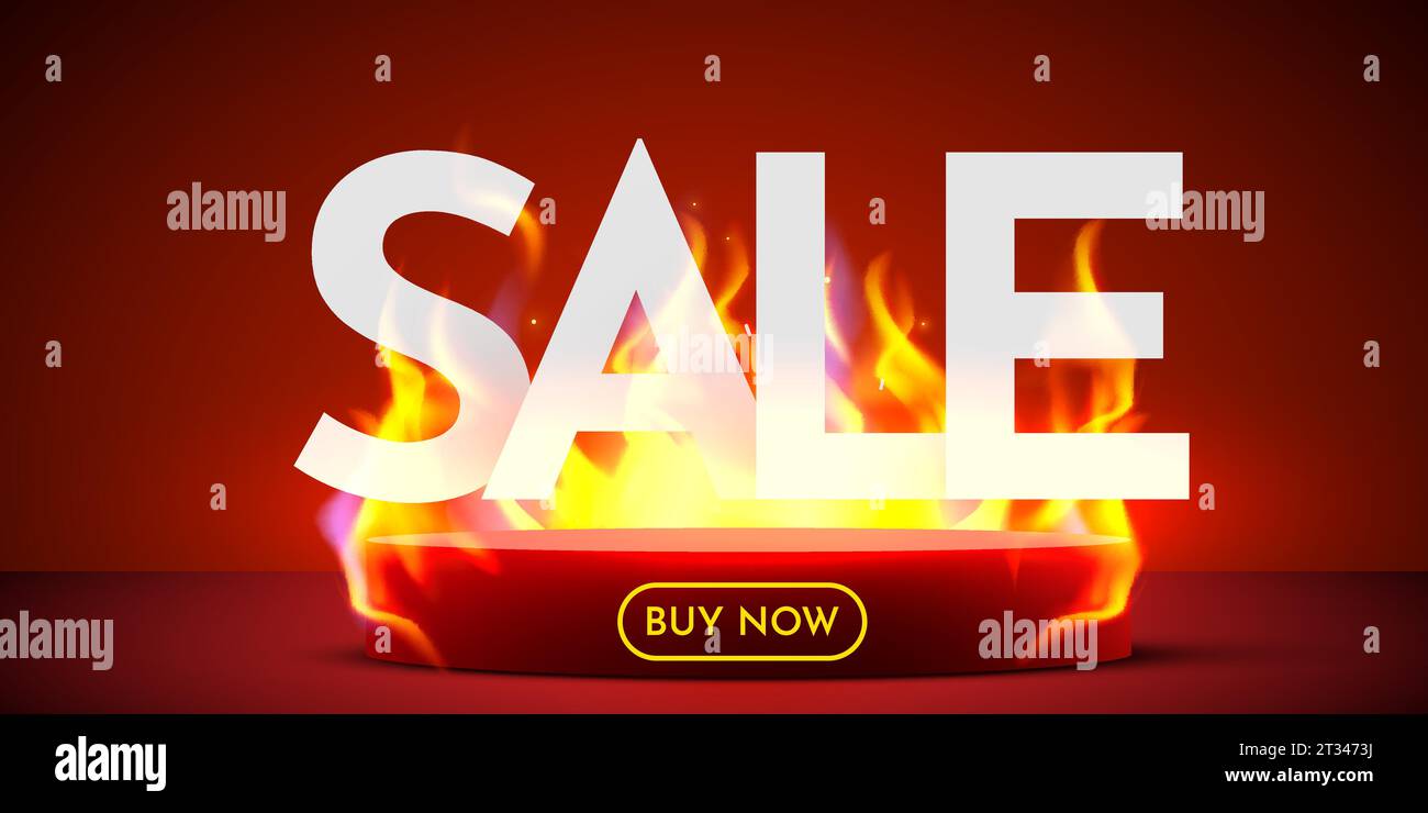 Hot sale banner. Discount poster. Vector illustration Stock Vector ...