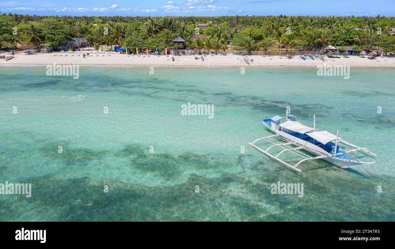Aerial view of Bantayan island near Cebu, Visayas region, Philippines ...