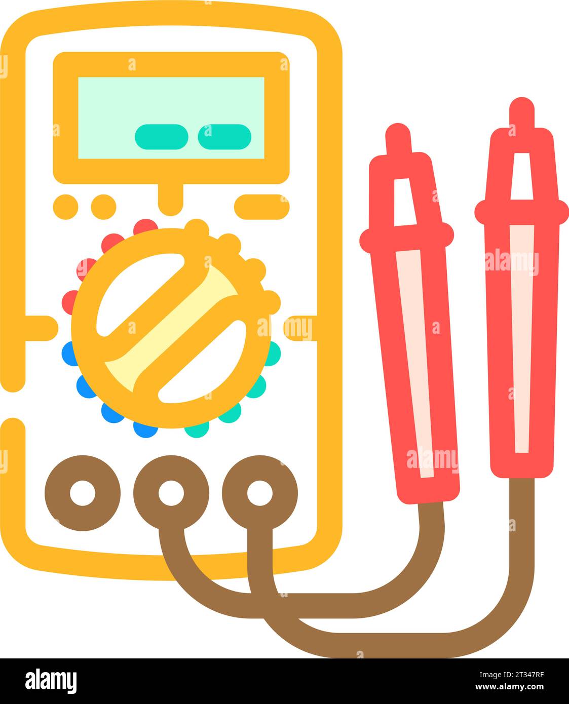 Multimeter Testing Electronics Color Icon Vector Illustration Stock Vector Image And Art Alamy