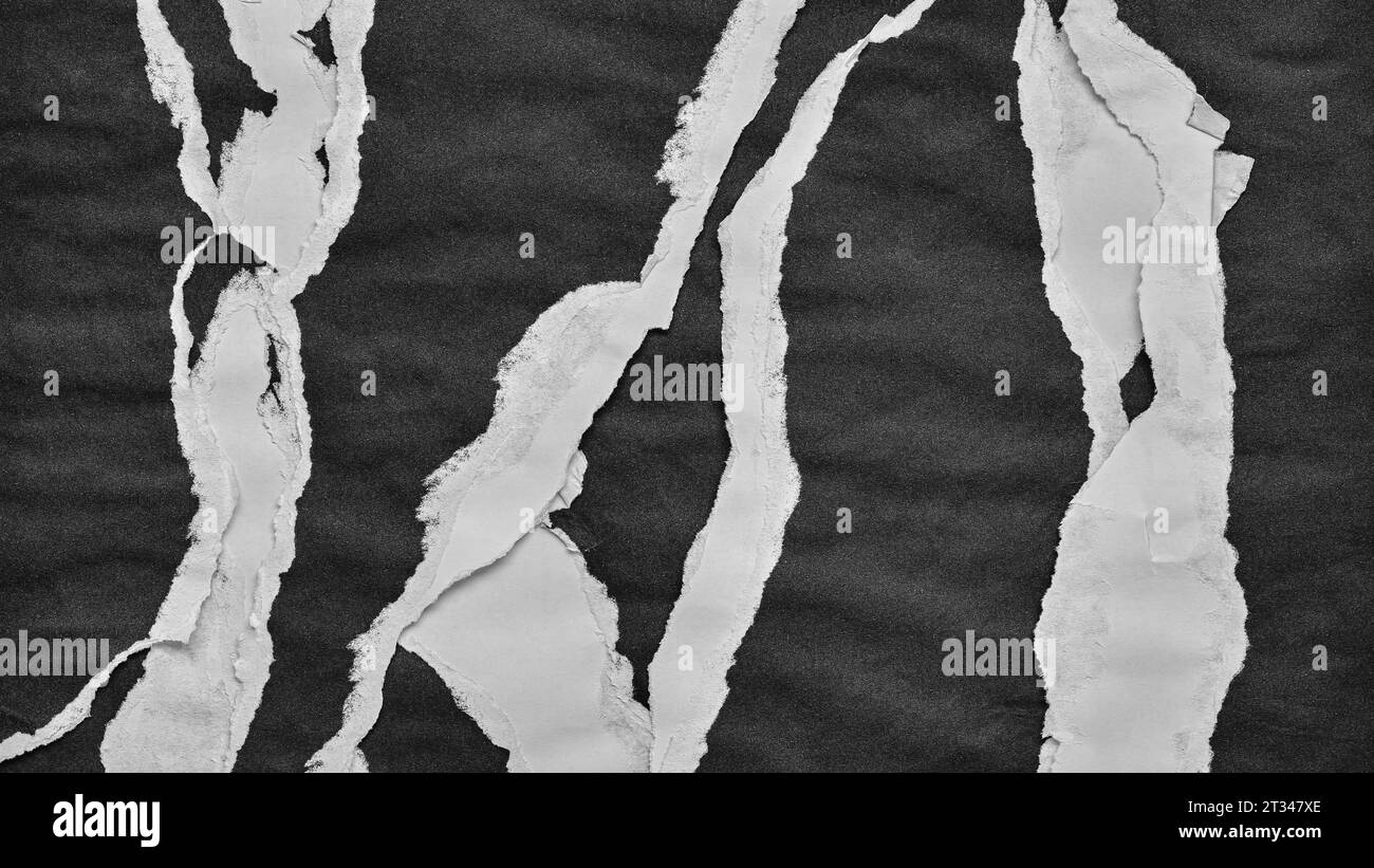 Black and White Torn Paper Collage Style, Ripped Paper Effect, Texture ...