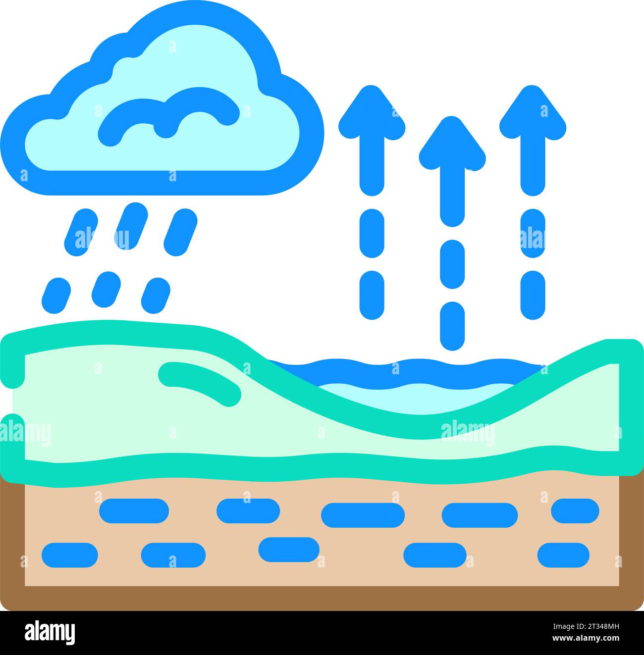 aquifer recharge hydrogeologist color icon vector illustration Stock ...