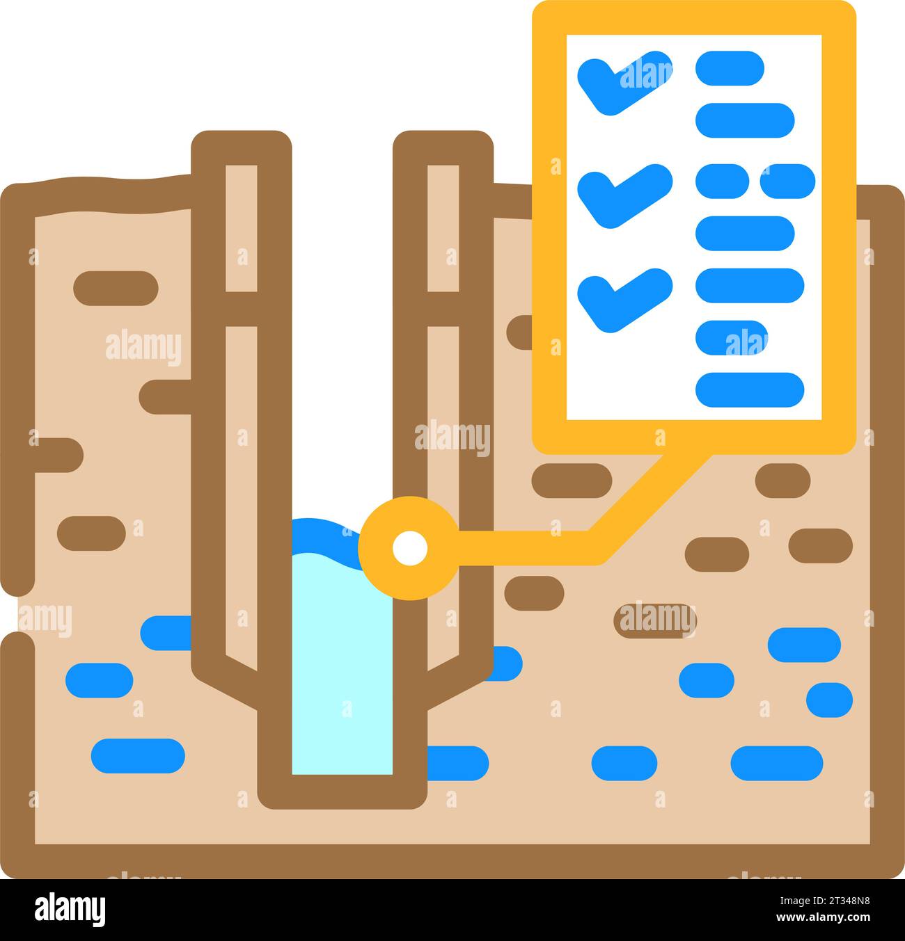 water well testing hydrogeologist color icon vector illustration Stock ...