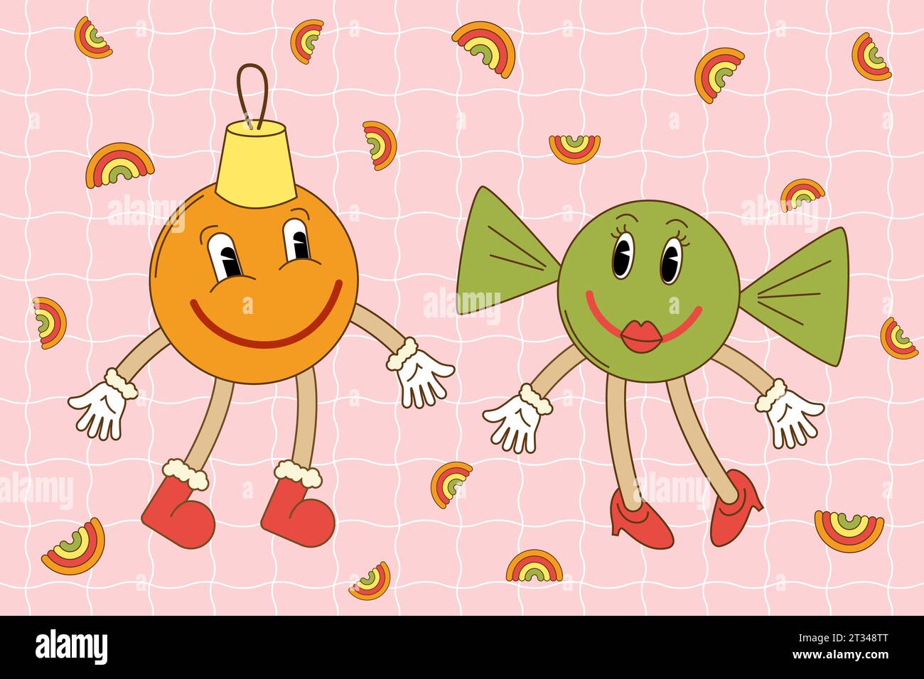 New years decorations in Stock Vector Images - Alamy