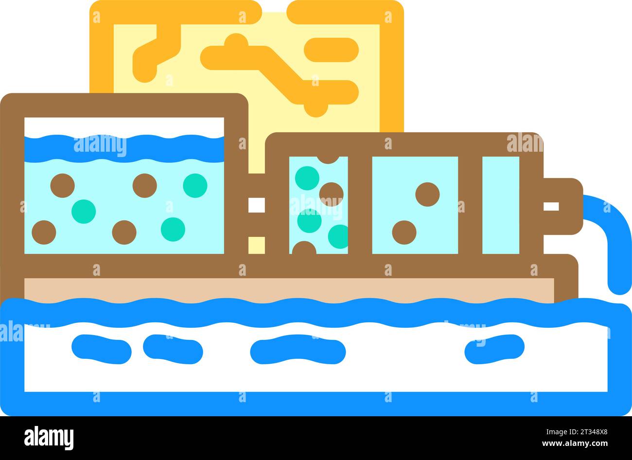 marine sewage treatment color icon vector illustration Stock Vector ...