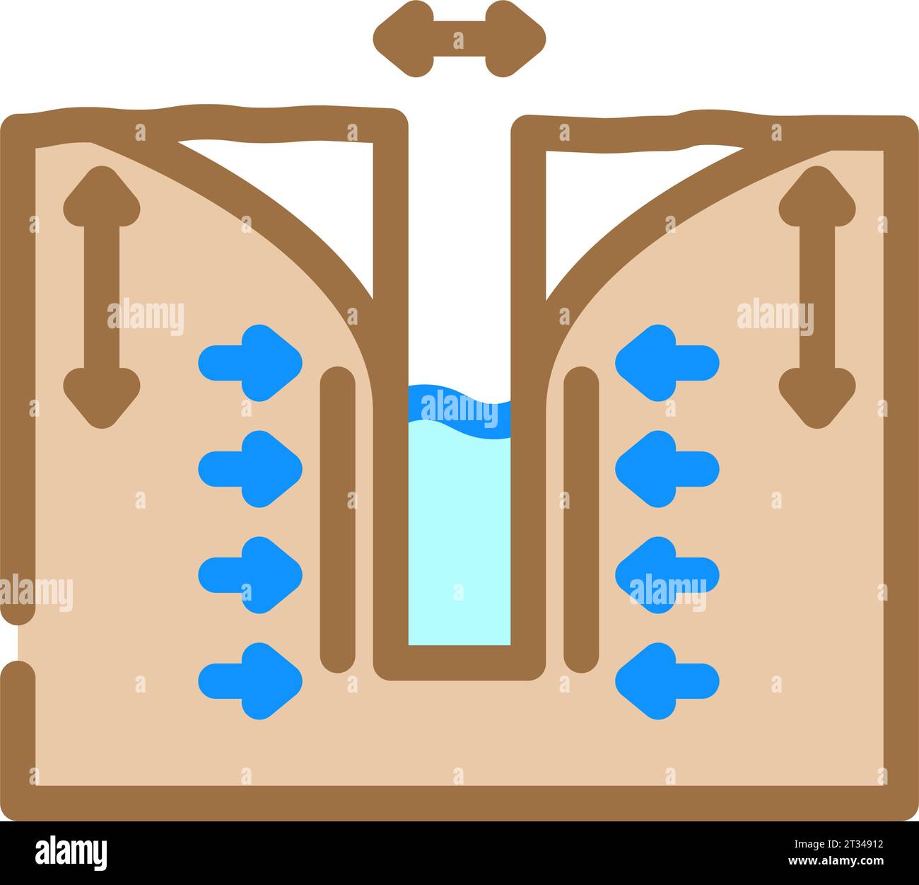 pumping tests hydrogeologist color icon vector illustration Stock ...