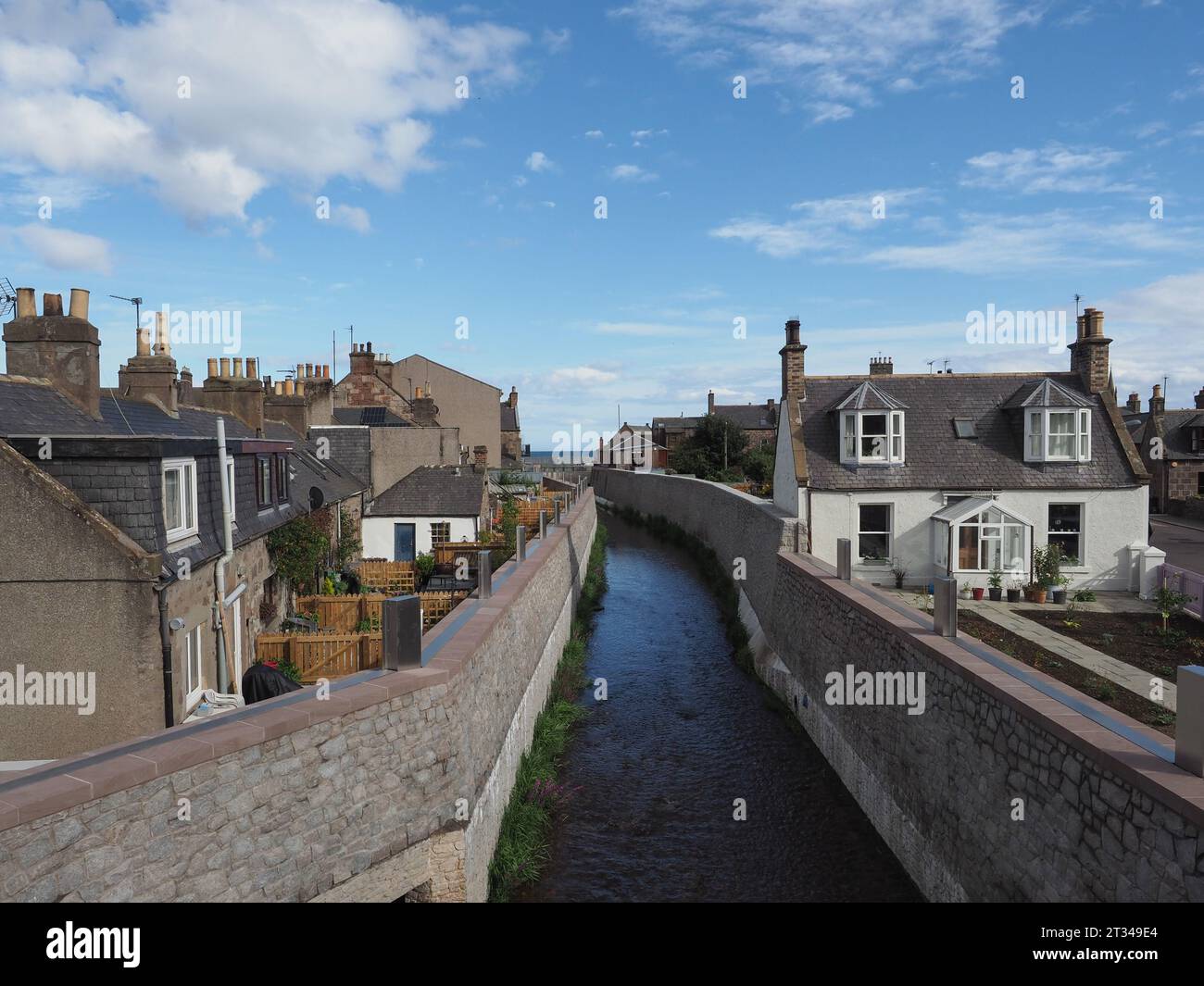 View of Carron Water river in Stonehaven, UK Stock Photo - Alamy