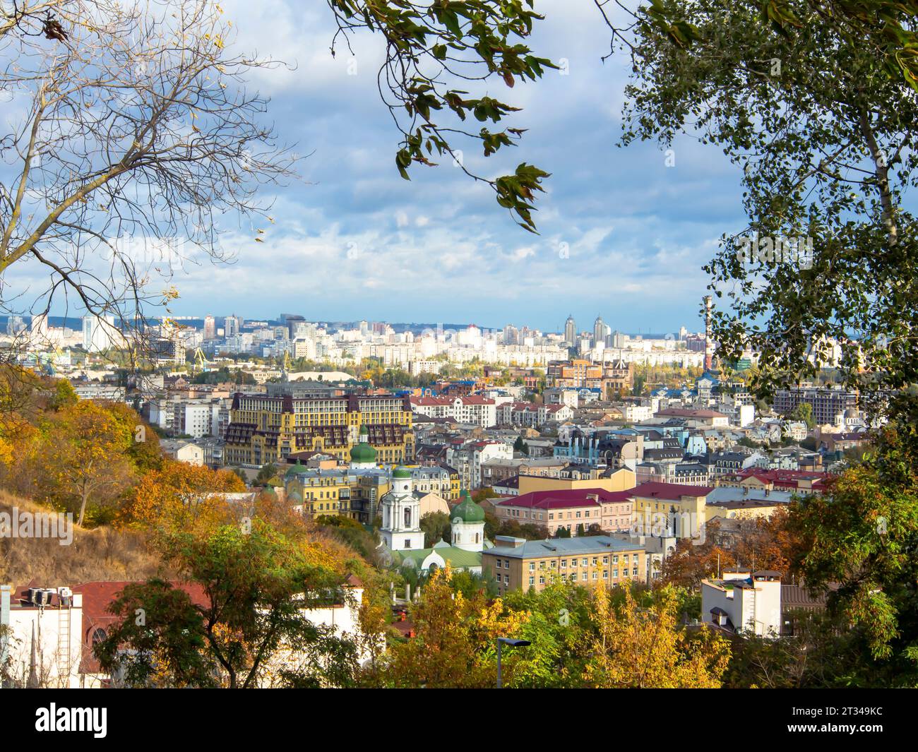 Downtown of Kyiv, Ukraine. Views of historic architecture and landscape ...