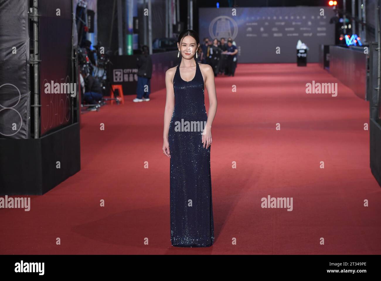 Taiwanese actress, singer, television host, and model Amber An attends ...