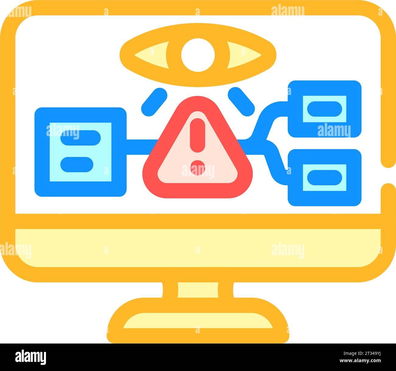 monitoring risk color icon vector illustration Stock Vector Image & Art ...